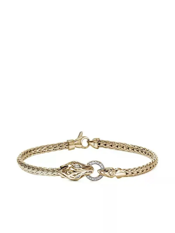John Hardy 14k Yellow Naga Diamond Bracelet - Gold