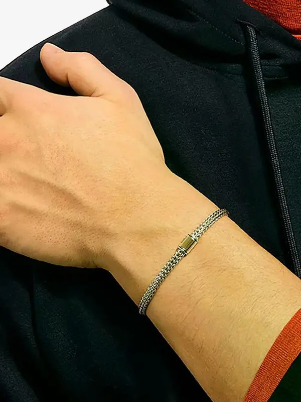 John Hardy Sterling And 14k Yellow Gold Icon Bracelet - Silver