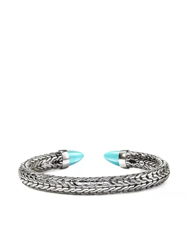 John Hardy Sterling Spear Turquoise Cuff Bracelet - Silver