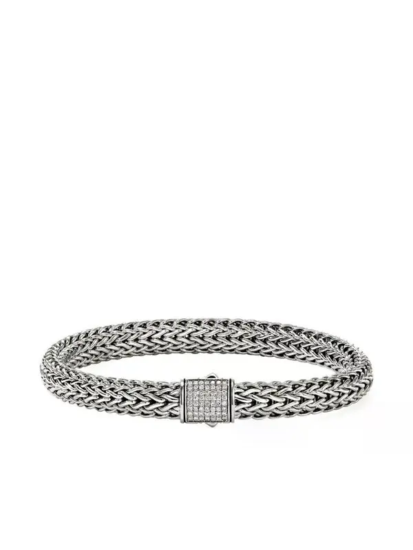 John Hardy Sterling Icon Diamond Bracelet - Silver