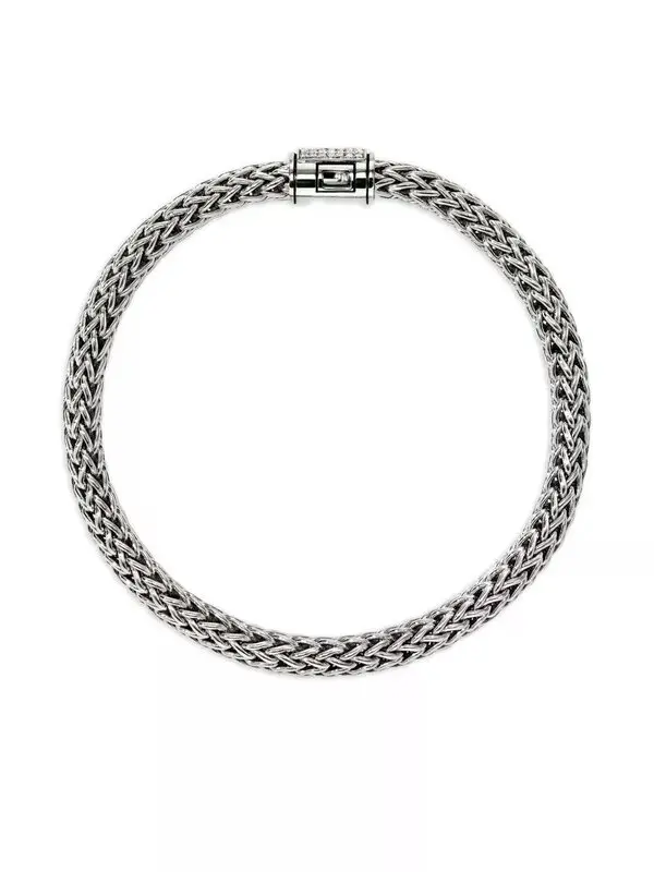 John Hardy Sterling Icon Diamond Bracelet - Silver