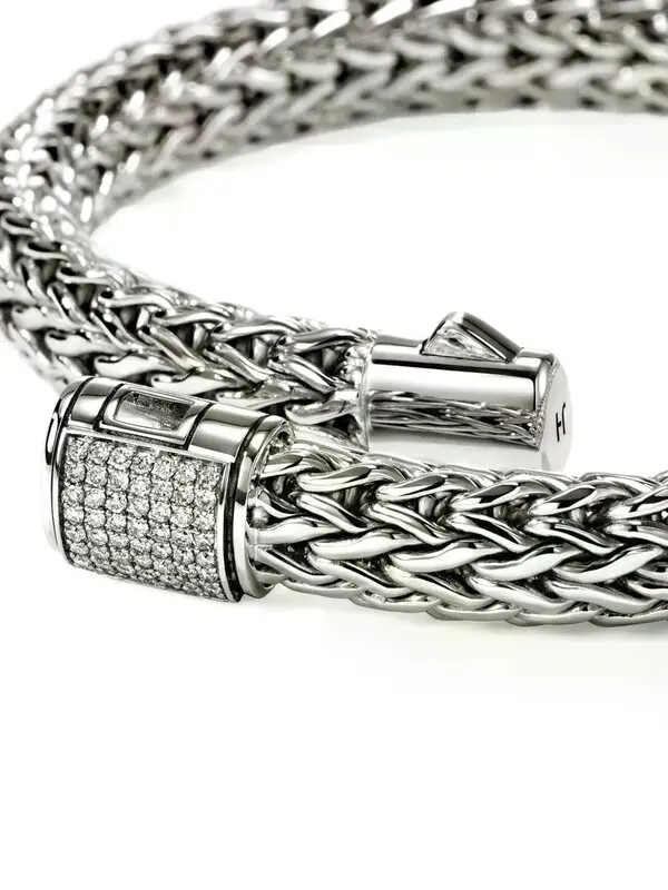 John Hardy Sterling Icon Diamond Bracelet - Silver