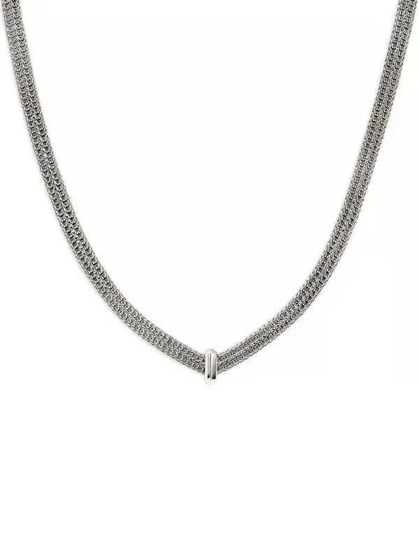 John Hardy Sterling Icon Link Diamond Necklace - Silver
