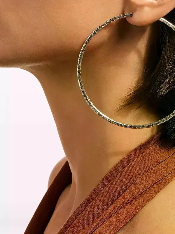 John Hardy Sterling Hoop Earrings