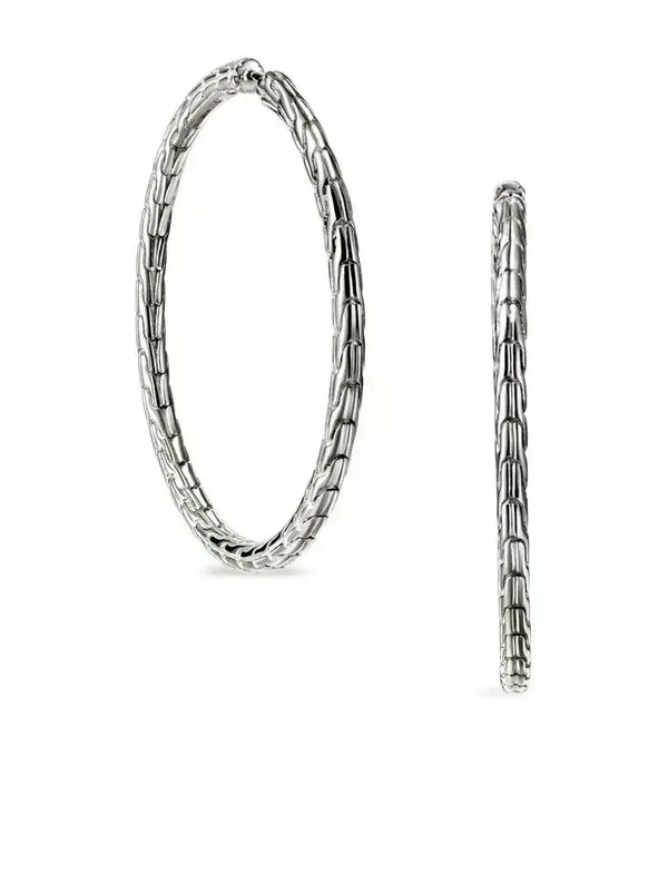 John Hardy Sterling Essential Flex Hoop Earrings - Silver