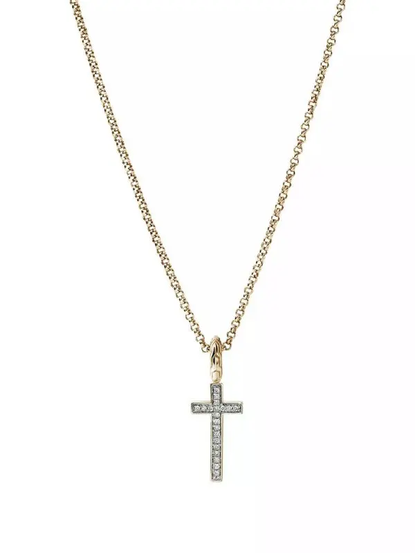 John Hardy 14k Yellow Cross Pendant Necklace - Gold