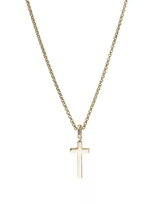 John Hardy 14k Yellow Cross Pendant Necklace - Gold