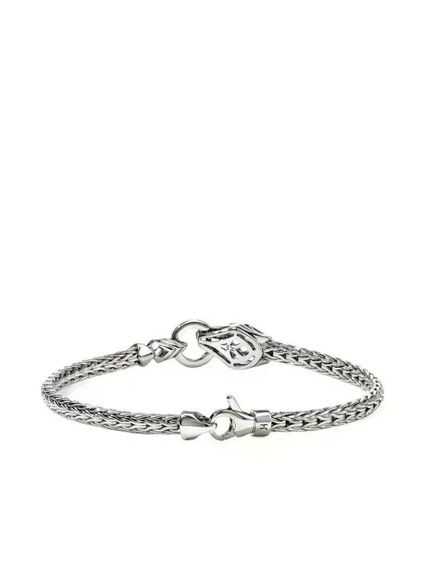 John Hardy Sterling Naga Bracelet With Diamond And Sapphire - Silver