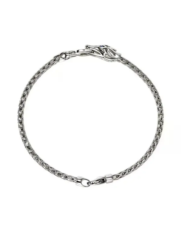 John Hardy Sterling Naga Bracelet With Diamond And Sapphire - Silver
