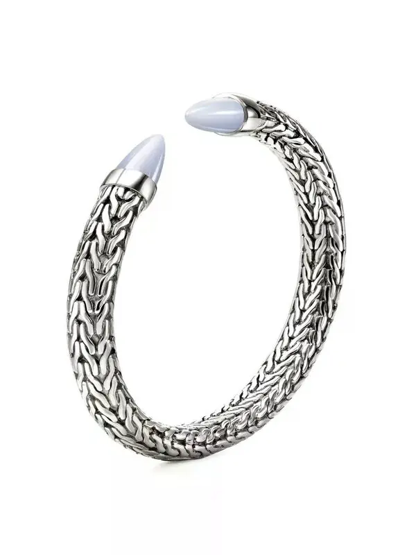 John Hardy Sterling Spear Blue Agate Bracelet - Silver