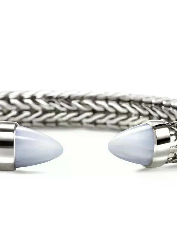 John Hardy Sterling Spear Blue Agate Bracelet - Silver