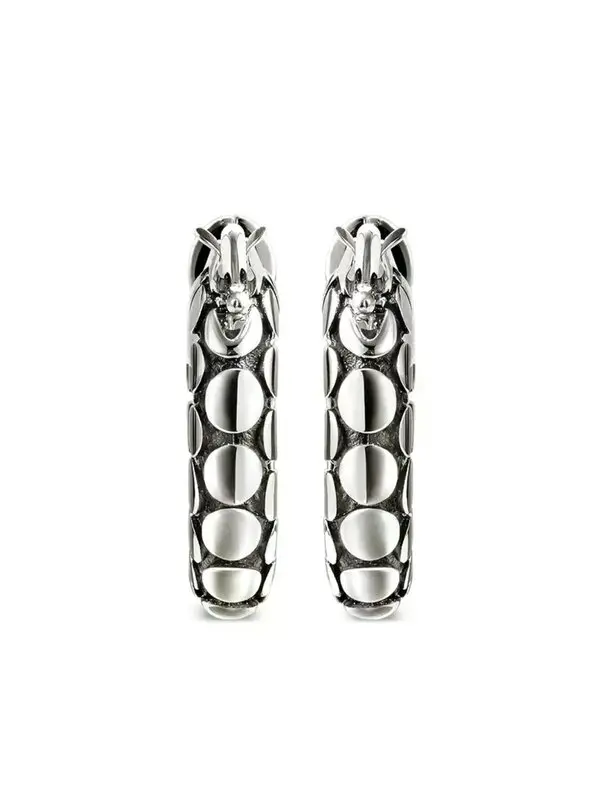 John Hardy Sterling Dot Hoop Earrings - Silver