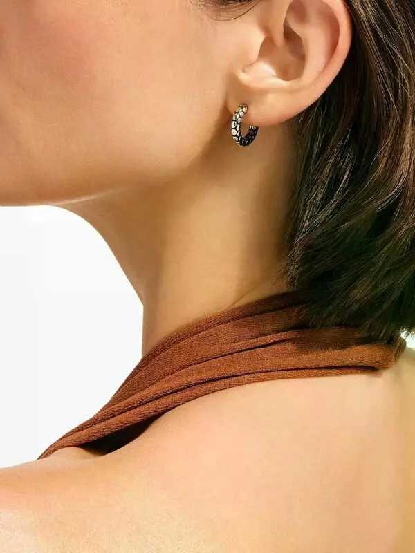 John Hardy Sterling Dot Hoop Earrings - Silver