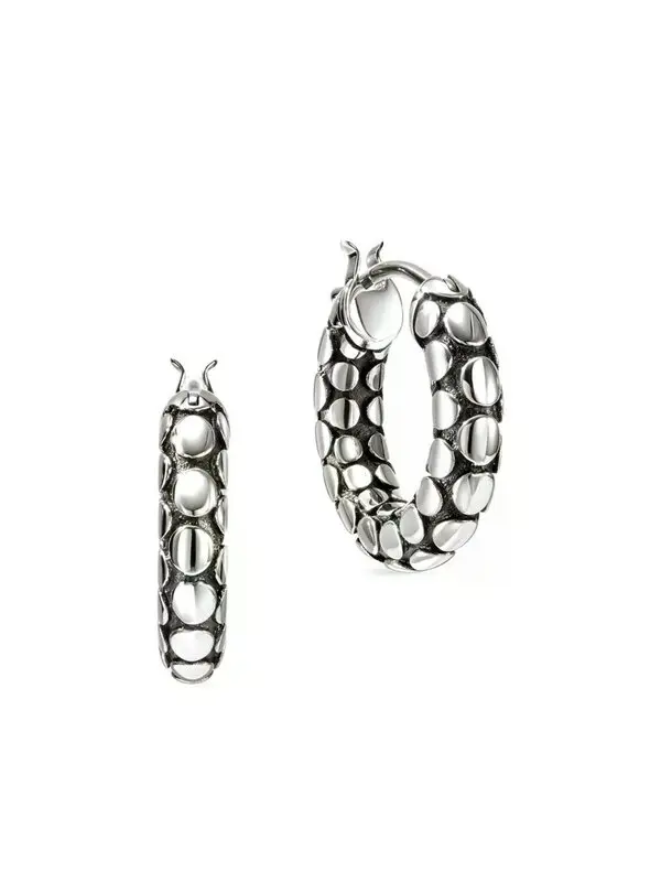 John Hardy Sterling Dot Hoop Earrings - Silver