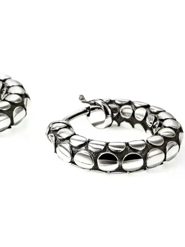 John Hardy Sterling Dot Hoop Earrings - Silver