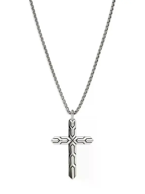 John Hardy Sterling Icon Cross Pendant Necklace - Silver