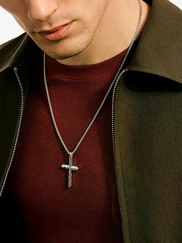 John Hardy Sterling Icon Cross Pendant Necklace