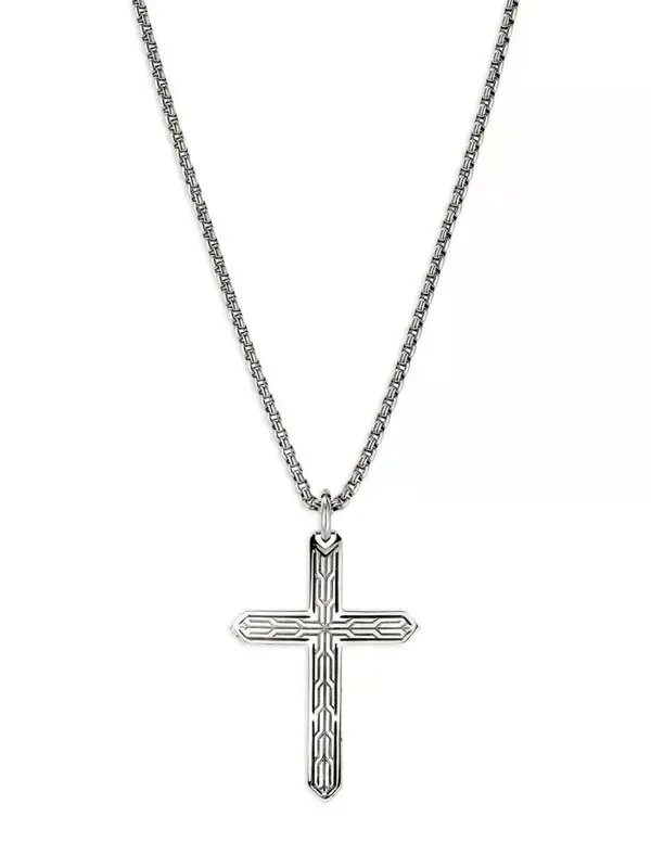 John Hardy Sterling Icon Cross Pendant Necklace