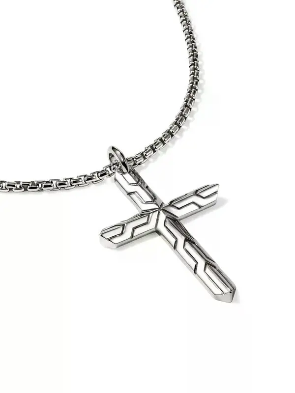 John Hardy Sterling Icon Cross Pendant Necklace