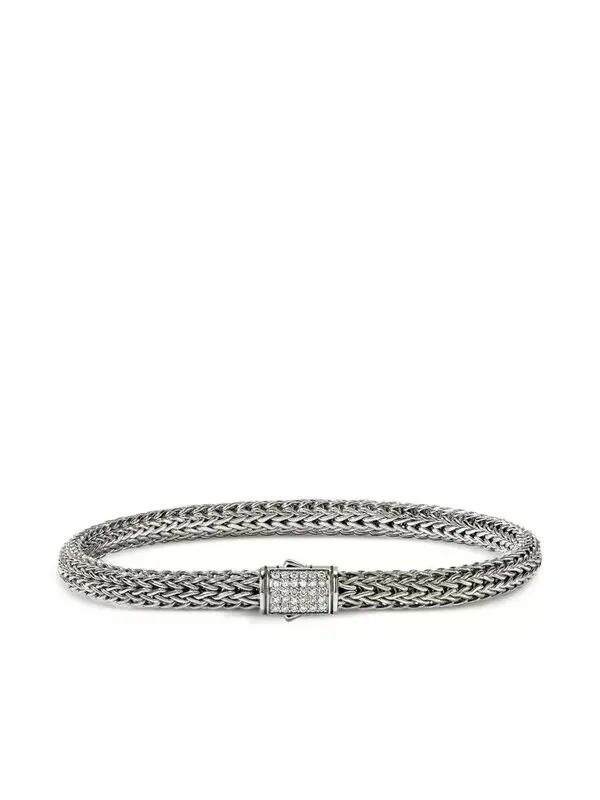 John Hardy Sterling Icon Diamond Bracelet - Silver
