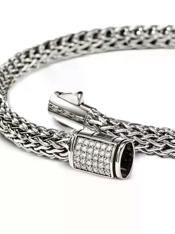 John Hardy Sterling Icon Diamond Bracelet - Silver