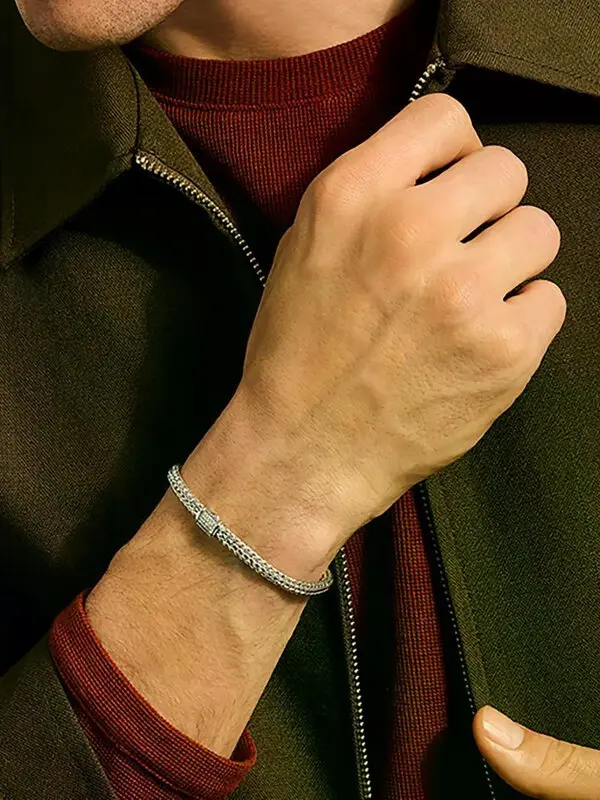 John Hardy Sterling Icon Diamond Bracelet - Silver