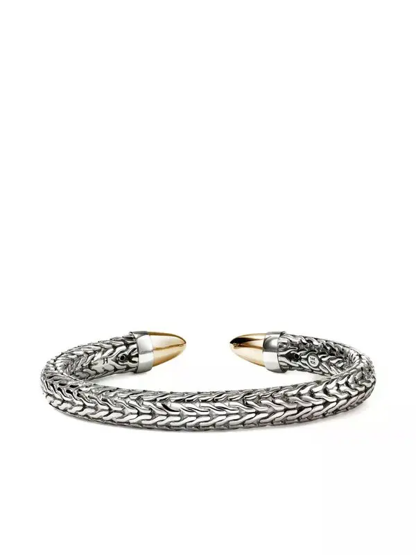 John Hardy Sterling And 14k Yellow Gold Spear Bracelet - Silver