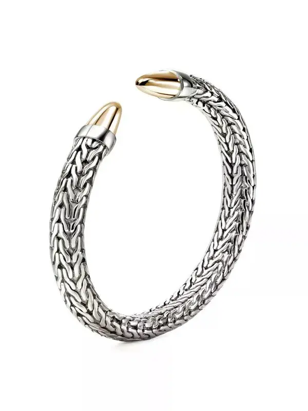 John Hardy Sterling And 14k Yellow Gold Spear Bracelet - Silver