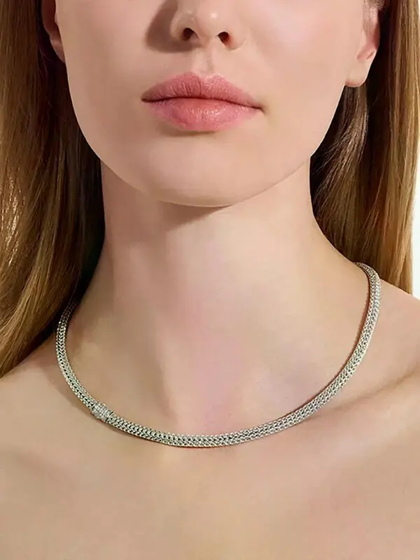 John Hardy Sterling Icon Diamond Necklace - Silver