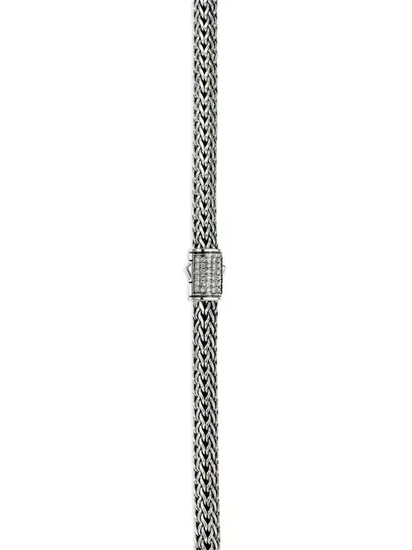 John Hardy Sterling Icon Diamond Necklace - Silver