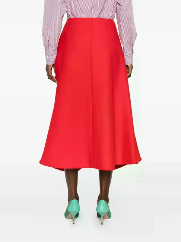 Rochas Ruffle Wrap Midi Skirt
