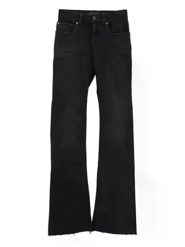 Balenciaga Frayed-hem Jeans - Black
