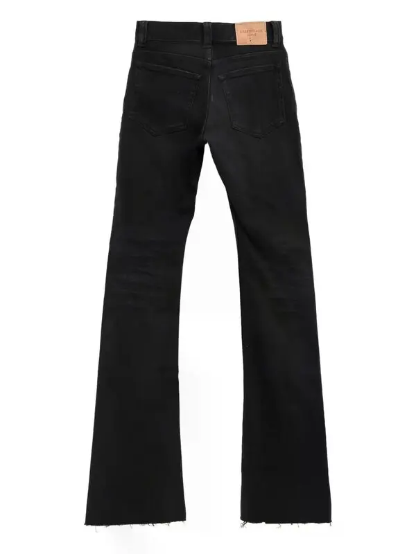 Balenciaga Frayed-hem Jeans - Black