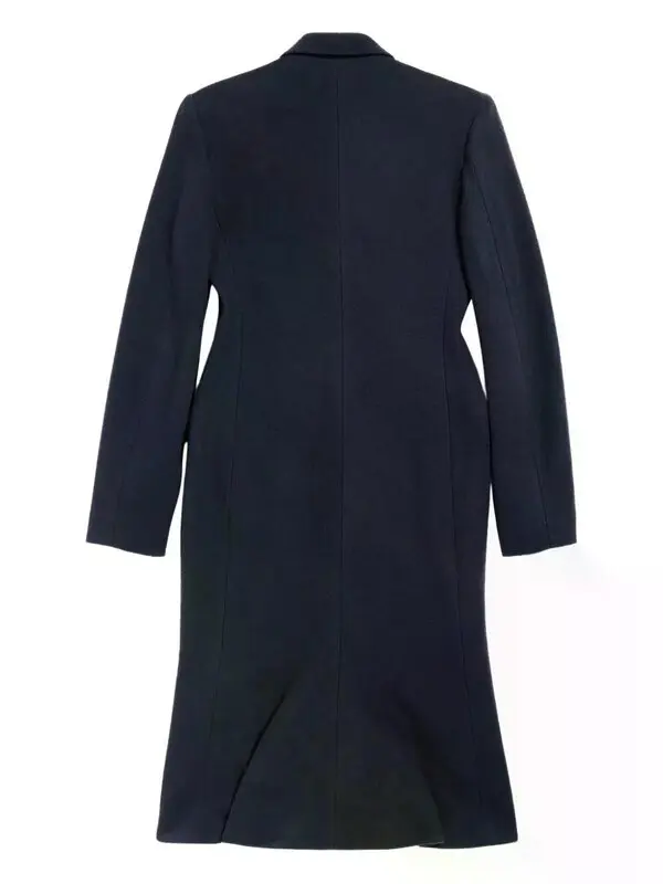 Balenciaga Wool Double-breasted Coat - Blue