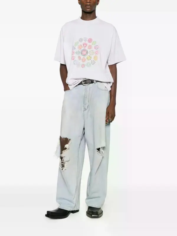 Balenciaga Ripped Detailing Jeans