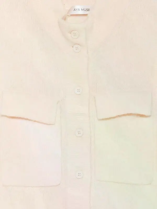 AYA MUSE Button-up Vest With Flap Pockets - Neutrals