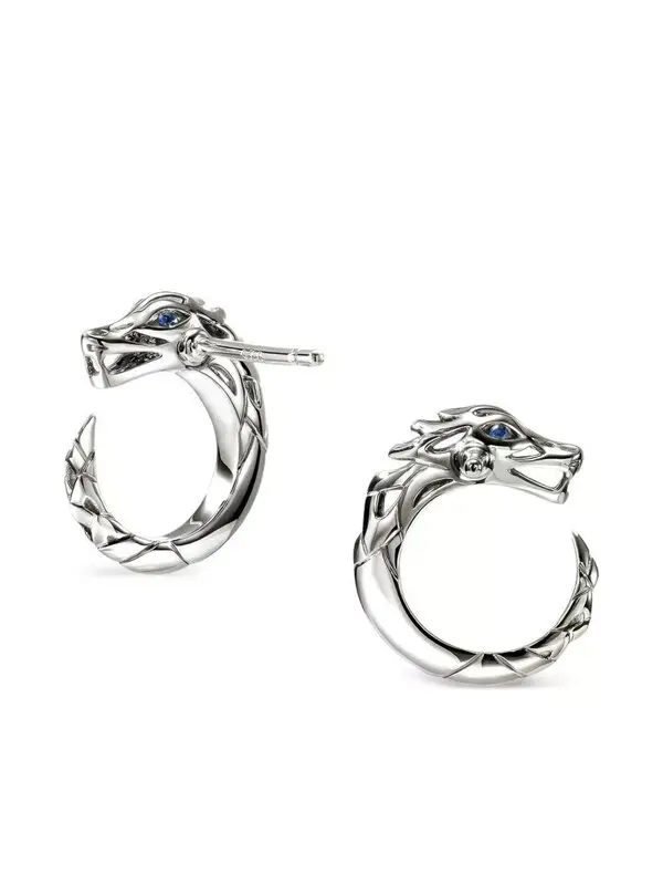 John Hardy Sterling Naga Sapphire Stud Earrings