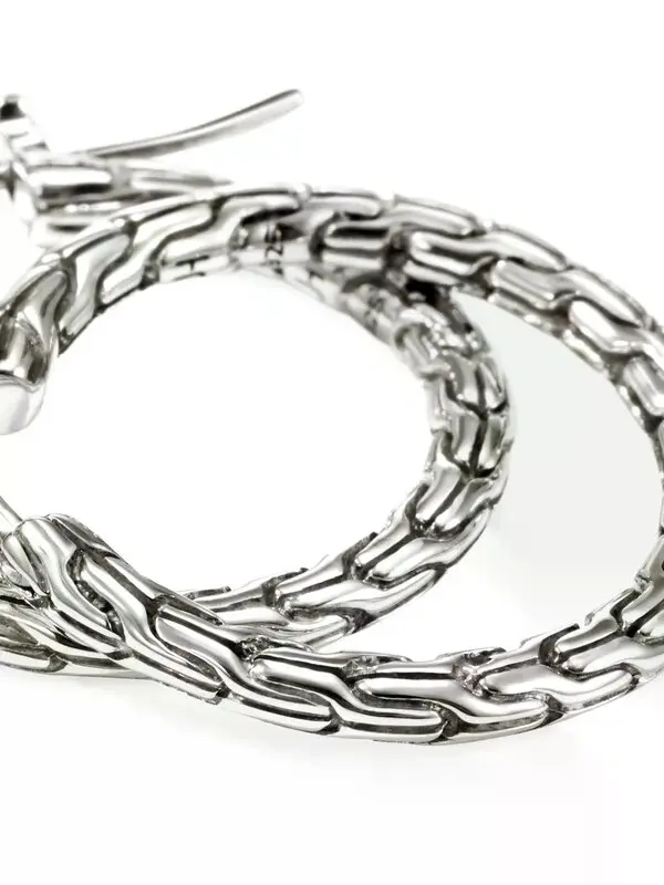 John Hardy Sterling 22mm Jh Essential Hoop Earrings