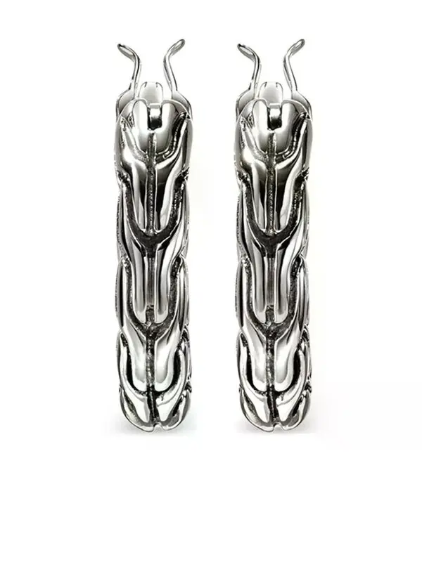 John Hardy Jh Essential 14mm Hoop Earrings - Silver