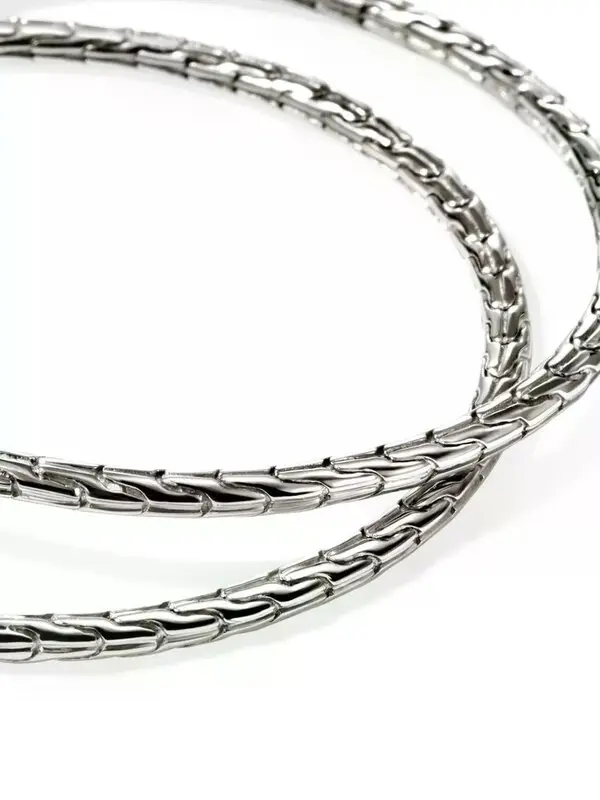 John Hardy Sterling Jh Essential Flex 50mm Hoop Earrings