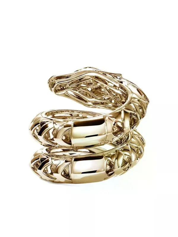 John Hardy 14k Yellow Naga Diamond Ring - Gold