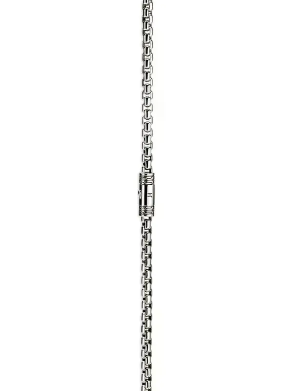 John Hardy Sterling Heishi Tag Onyx Necklace