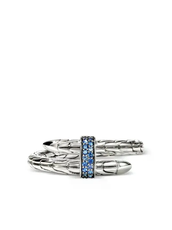 John Hardy Sterling Sapphire Spear Ring - Silver