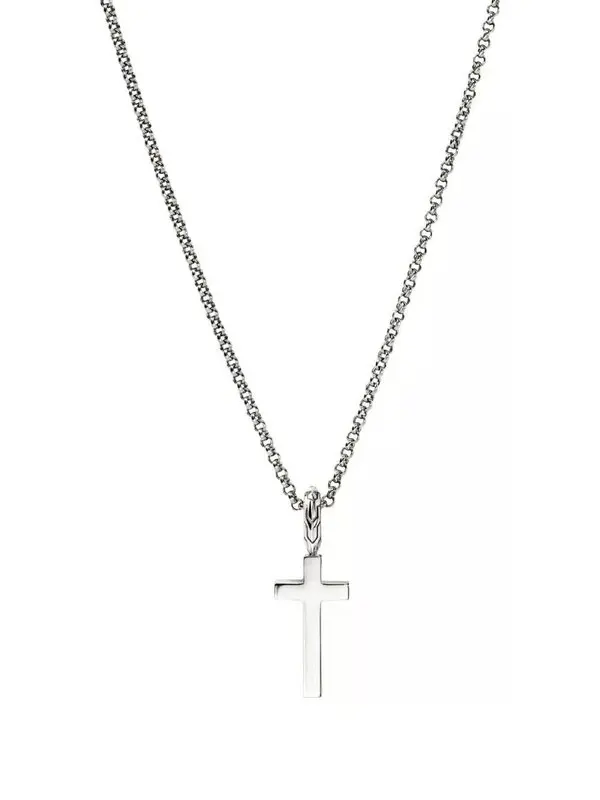 John Hardy Jh Essential Cross Diamond Necklace - Silver