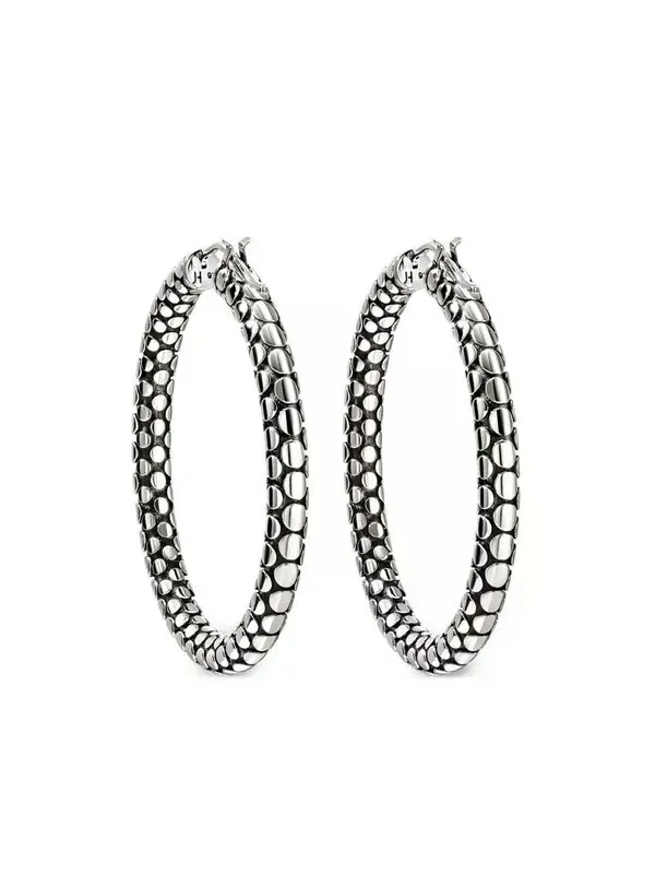John Hardy Sterling Dot Hoop Earrings - Silver