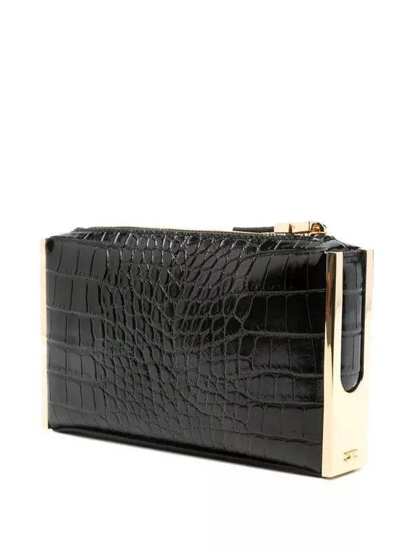 Elisabetta Franchi Croc-embossed Clutch