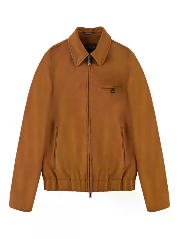 Montedoro Zip-up Bomber Jacket - Brown