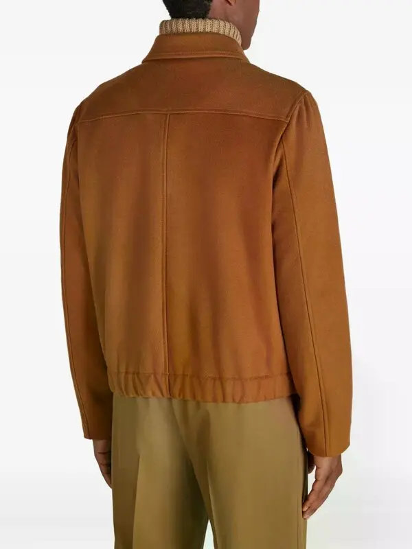 Montedoro Zip-up Bomber Jacket - Brown