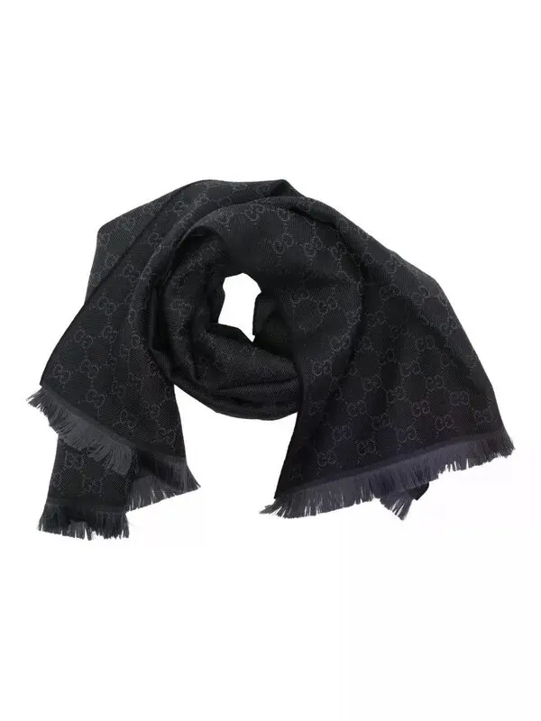 Gucci Gg-pattern Scarf - Black