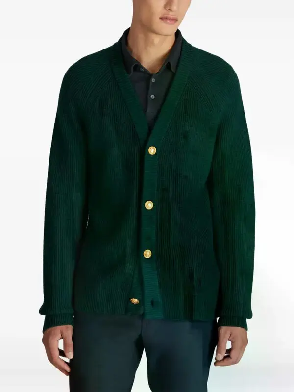 ZANONE V-neck Button Cardigan - Green